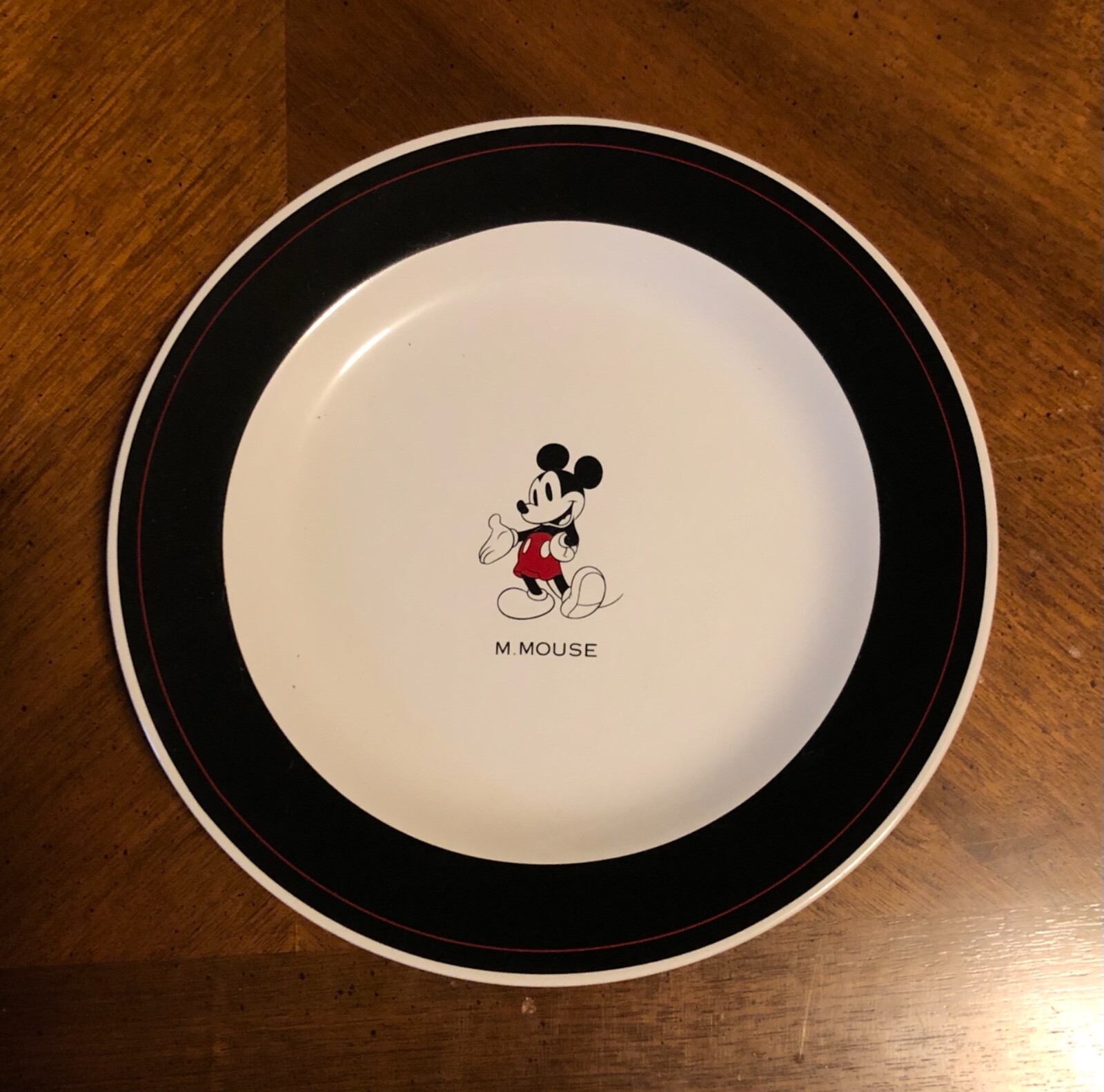 Set of 4 Disney White W/Black Trim & Mickey Mouse Bread & Butter ...