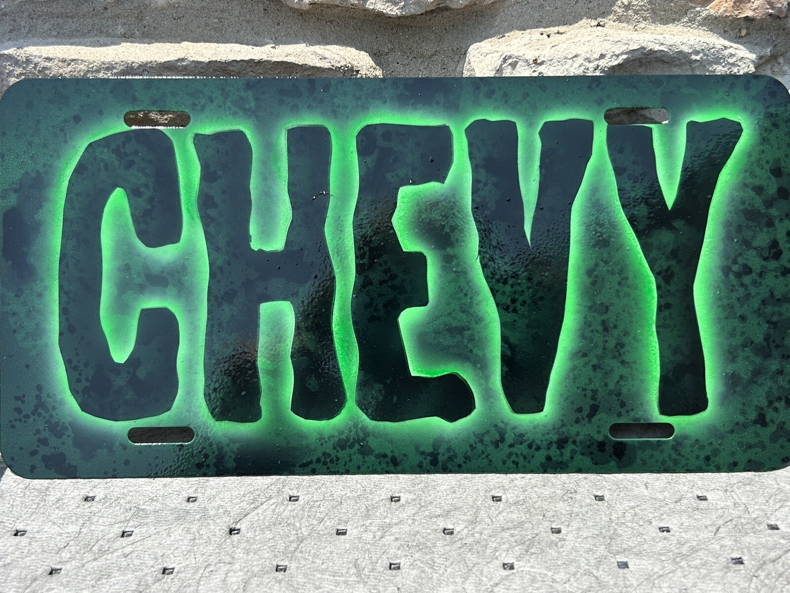 Airbrushed Chevy Car Plate | eBay