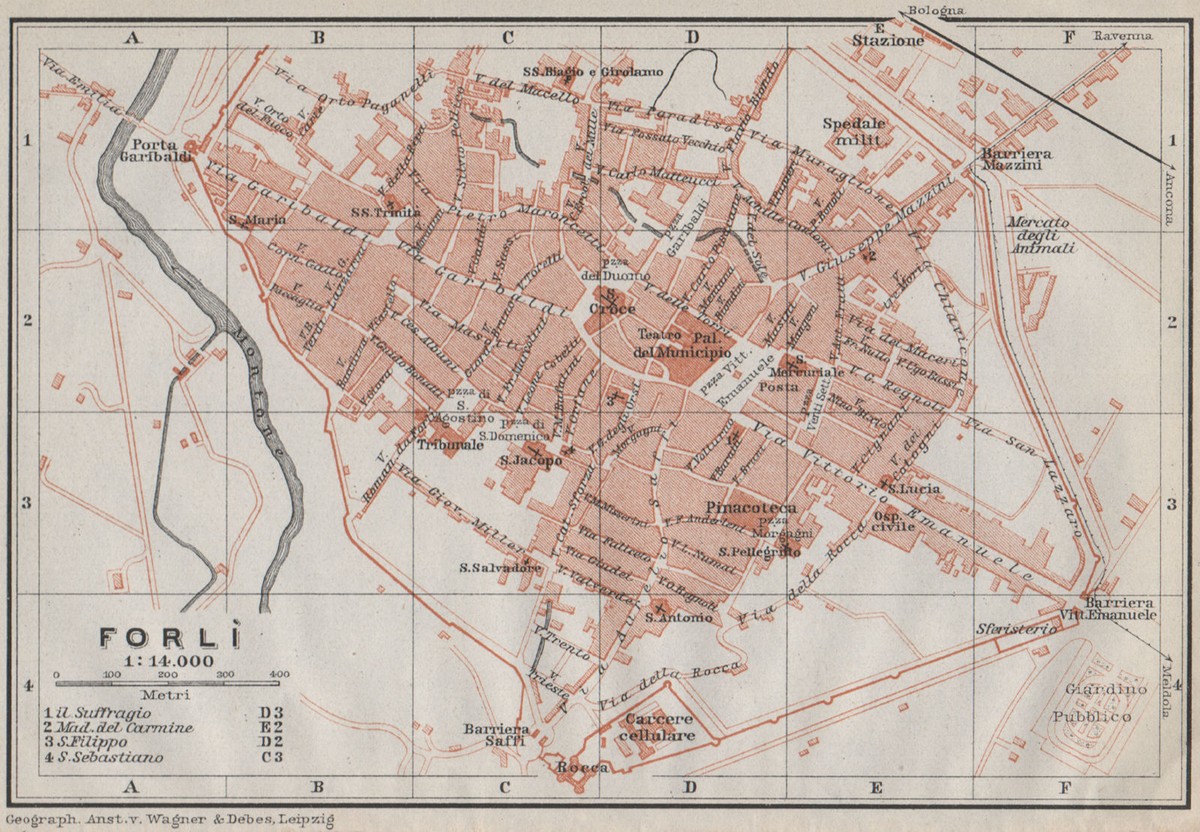 Mapa De Bolonia Forli
