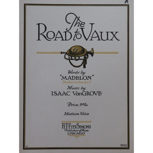 VAN GROVE Isaac The Road to Vaux Chant Piano 1927 | eBay