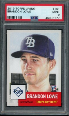 2019 Topps Living Set #161 Brandon Lowe RC Rookie PSA 9 Mint SP Card | eBay