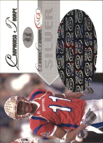 2005 SAGE Autographs Silver #A43 Craphonso Thorpe Auto RC Rookie Card ...