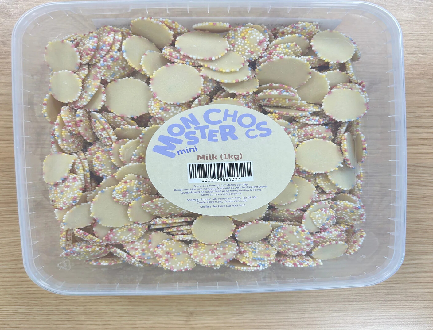 Monster Chocs Dog Safe Chocolate Training Treats For Dogs 1KG Tubs ...