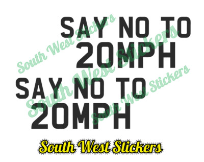 20 MPH SPEED LIMIT STICKER WALES Ulez 140mm x 2 | eBay UK