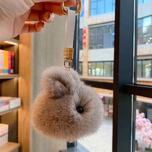 Kawaii Rabbit Key Chain Pendants Lovely Imitate Bunny Keychain Jewelry ...
