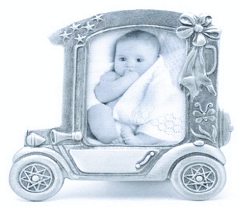 Pewter Car Baby Frame, Car Shape Pewter Baby Frame, Engravable Pewter ...