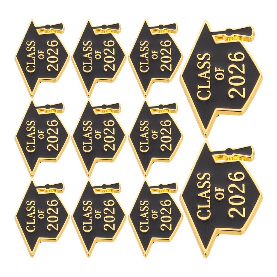 12pcs Graduation Pins: 2026 Graduation Cap Brooch Lapel Badge for ...