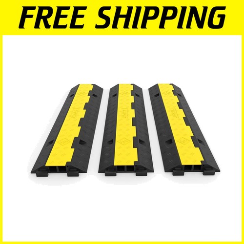 3-Pack Cable Protector Ramp - Waterproof Traffic Safety Bump for Indoor ...