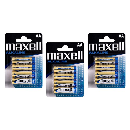 [723758.04.CN-3] MAXELL Lot de 3 Blisters de 4 Piles alcaline AA Mignon ...
