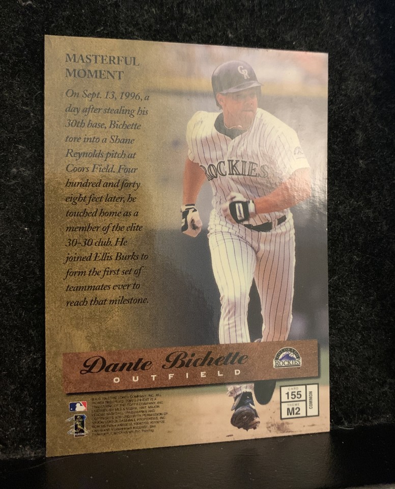 Dante Bichette 1997 Topps Finest Masters #155 Colorado Rockies MLB ...
