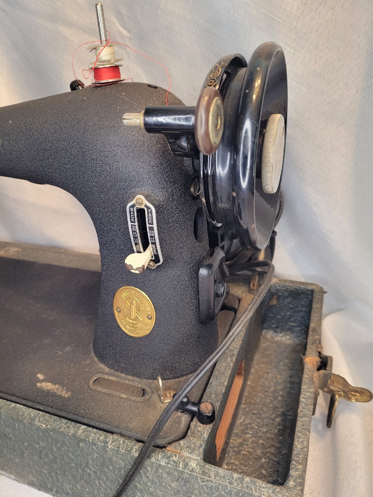 Singer Sewing Machine 1927 Portable Electric Motor USA Simanco Antique ...