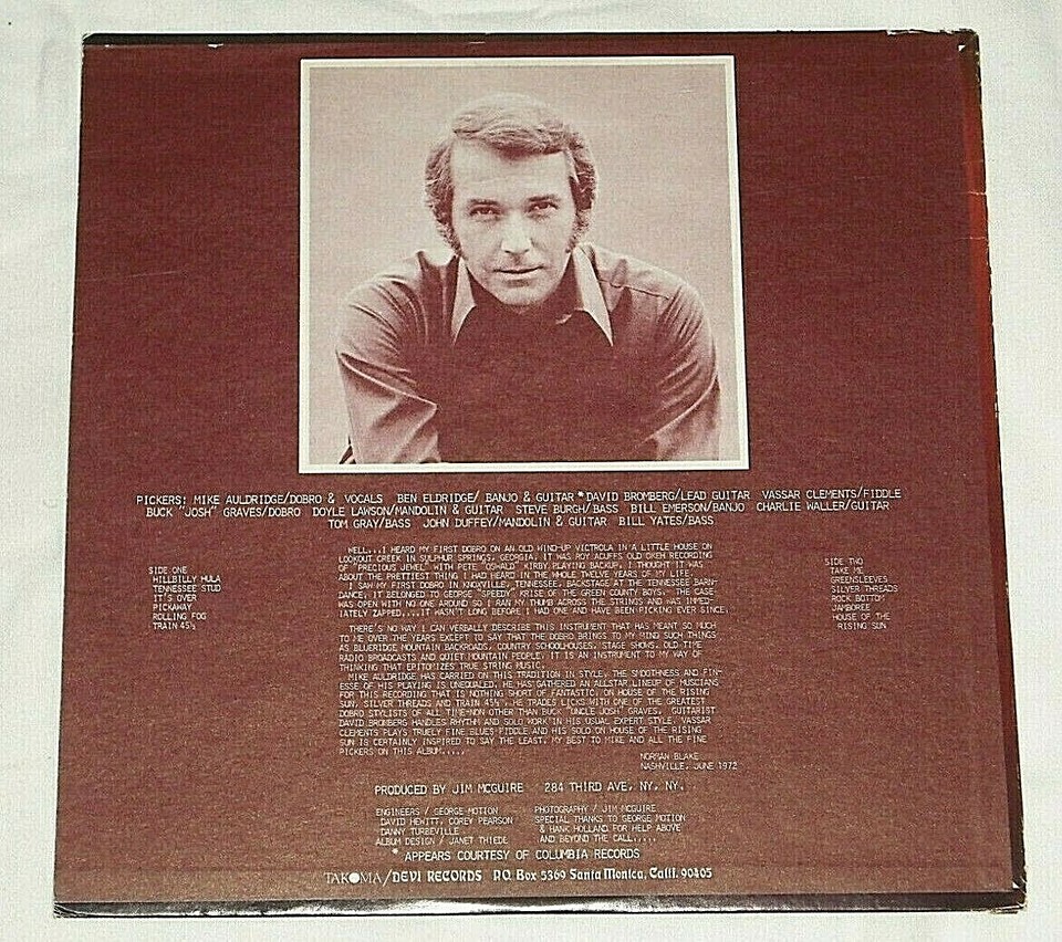 MIKE AULDRIDGE-Dobro (1972) TAKOMA/DEVI LP | eBay