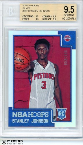Stanley Johnson RC BGS 9.5: 2015-16 Hoops Silver Rookie Card /299 POP 2 ...