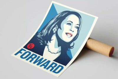 KAMALA HARRIS "FORWARD" CAMPAIGN POSTER - 11" x 17" - Art by Shepard ...