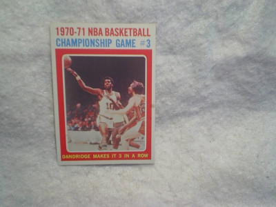 1971 TOPPS BASKETBALL BOB DANDRIDGE BLANK BACK CARD,Milwaukee Bucks ...