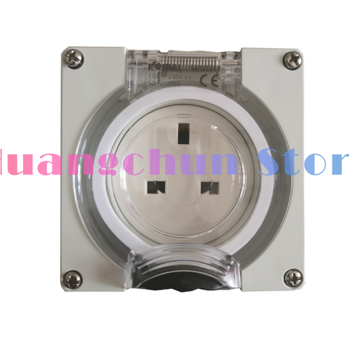1PC British standard three hole square pin socket 13A 56SO313 IP66 ...