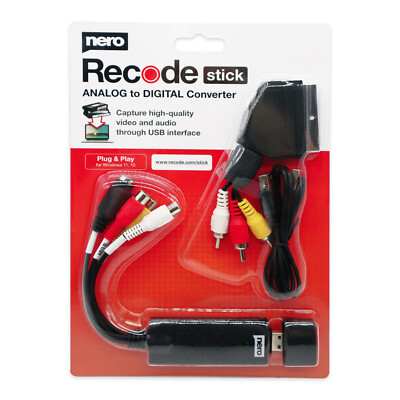 Nero Recode Stick-ANALOG to DIGITAL Capture Card/Video Grabber & Audio ...
