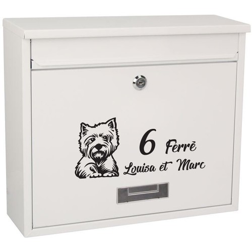Sticker Boite aux Lettres Personnalisé -- Modèle Chien -- Westie -- | eBay