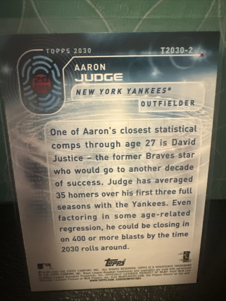 2020 TOPPS SERIES 2 | 2030 AARON JUDGE #T2030-2 | eBay