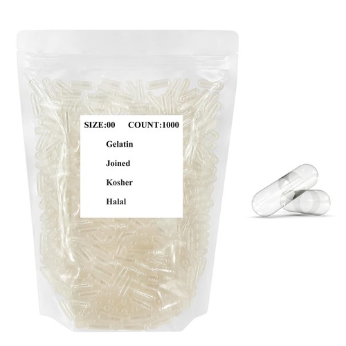 Empty Hard Gelatin Capsule Size 00 Clear Joined Kosher Gel 1-10K | eBay
