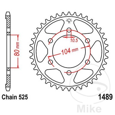 45558-Krone der Übertragungsplatte 43T P-525 ALTN: 7270665 kompatibel ...