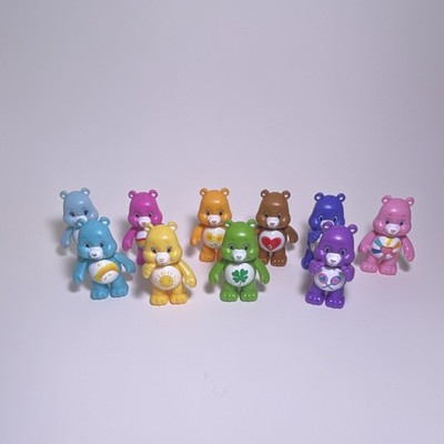 Care Bears Miniature Figurine Set 10 Multicolor Plastic Collector Bear ...