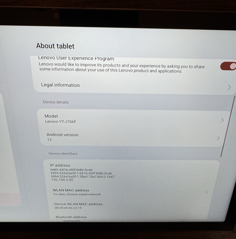 Lenovo Yoga Tab 11 YT-J706F 128GB Storm Gray WIFI OPEN BOX | eBay