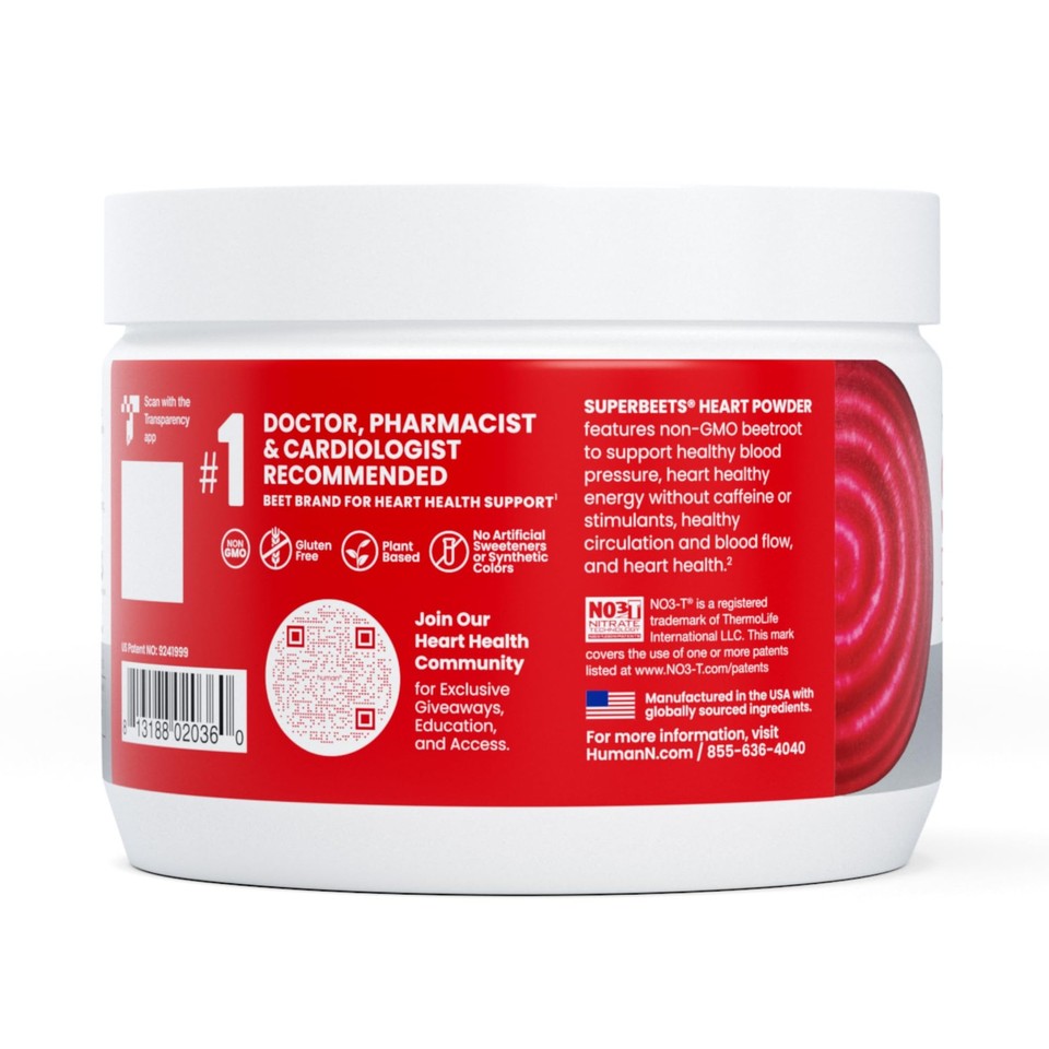 HumanN SuperBeets Beet Root Powder - Non-GMO Beetroot Superfood ...