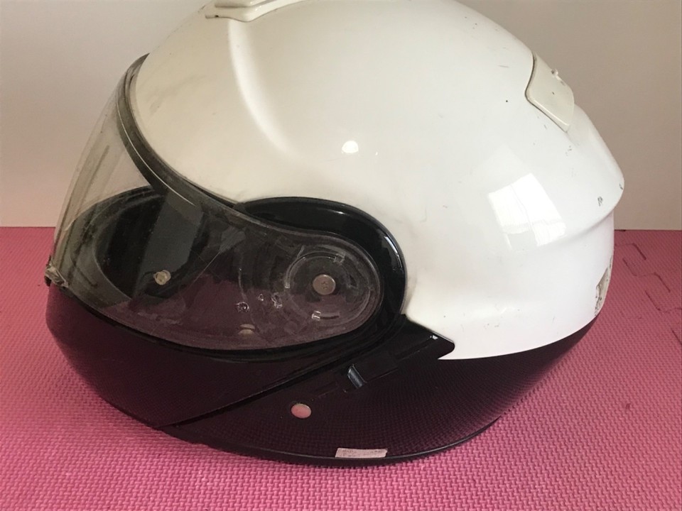 SHOEI NEOTEC LE Modular Police Motorcycle Helmet Black White Medium #10 ...