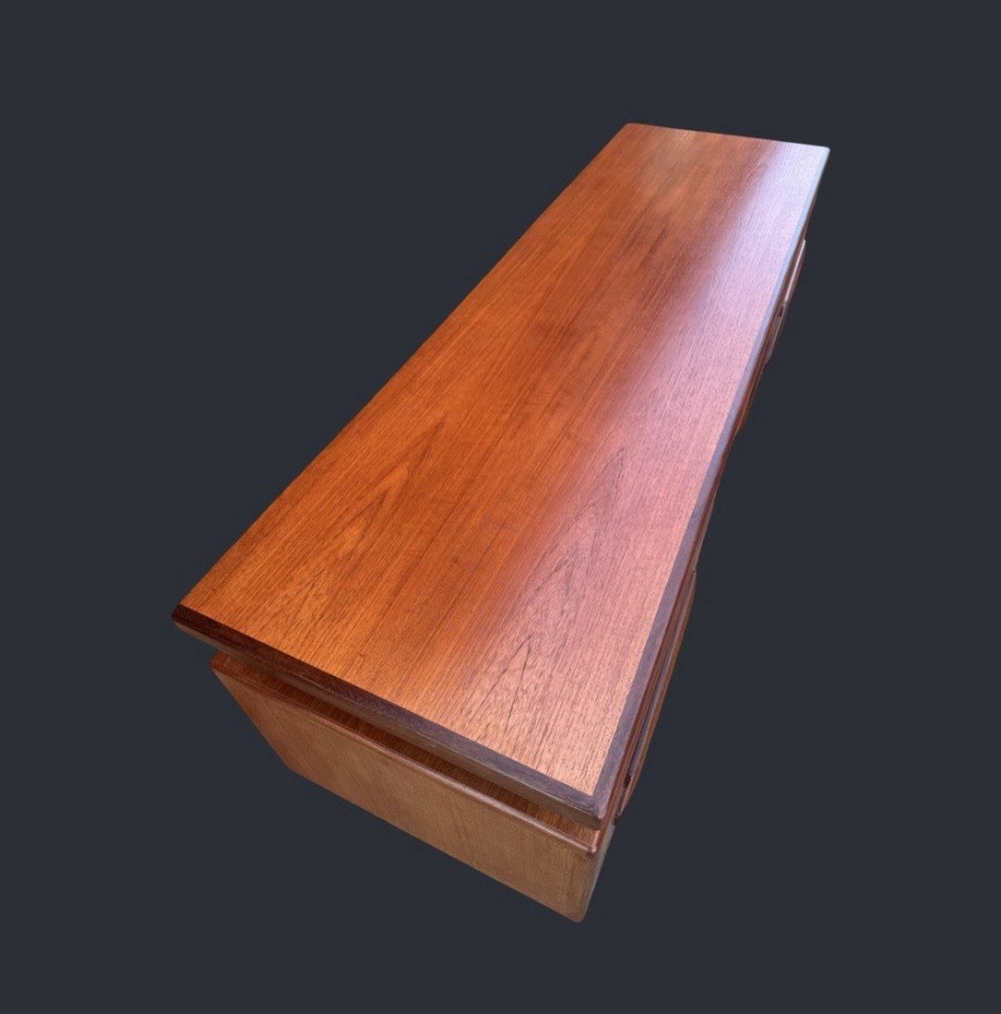 G plan fresco mid century teak Floating Top Knee Hole Desk / Sideboard ...