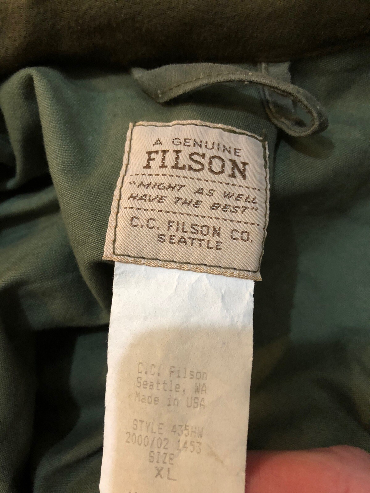 Filson Tin Hunting Jacket. Early 2000s Model. Excelle… - Gem