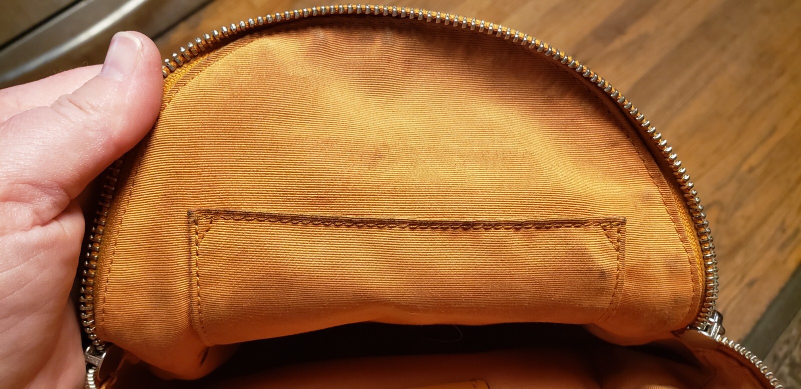 Coach Backpack Purse Orange Pebble Leather - Gem