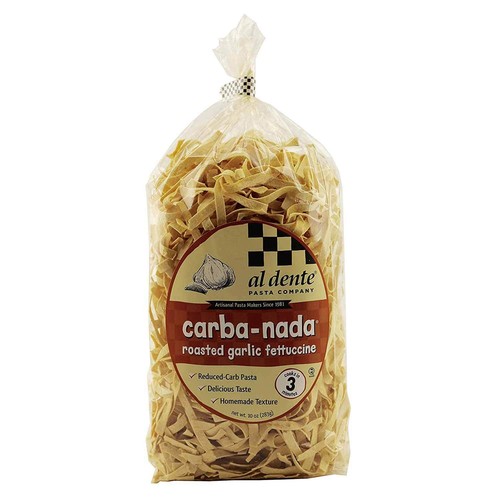 Al Dente CARBA-NADA ROASTED GARLIC FETTUCCINE, Case of Six 10 Oz Cello ...