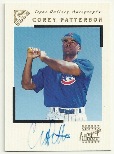 2000 TOPPS GALLERY BASEBALL - COREY PATTERSON AUTOGRAPH - #CP - CHICAGO ...