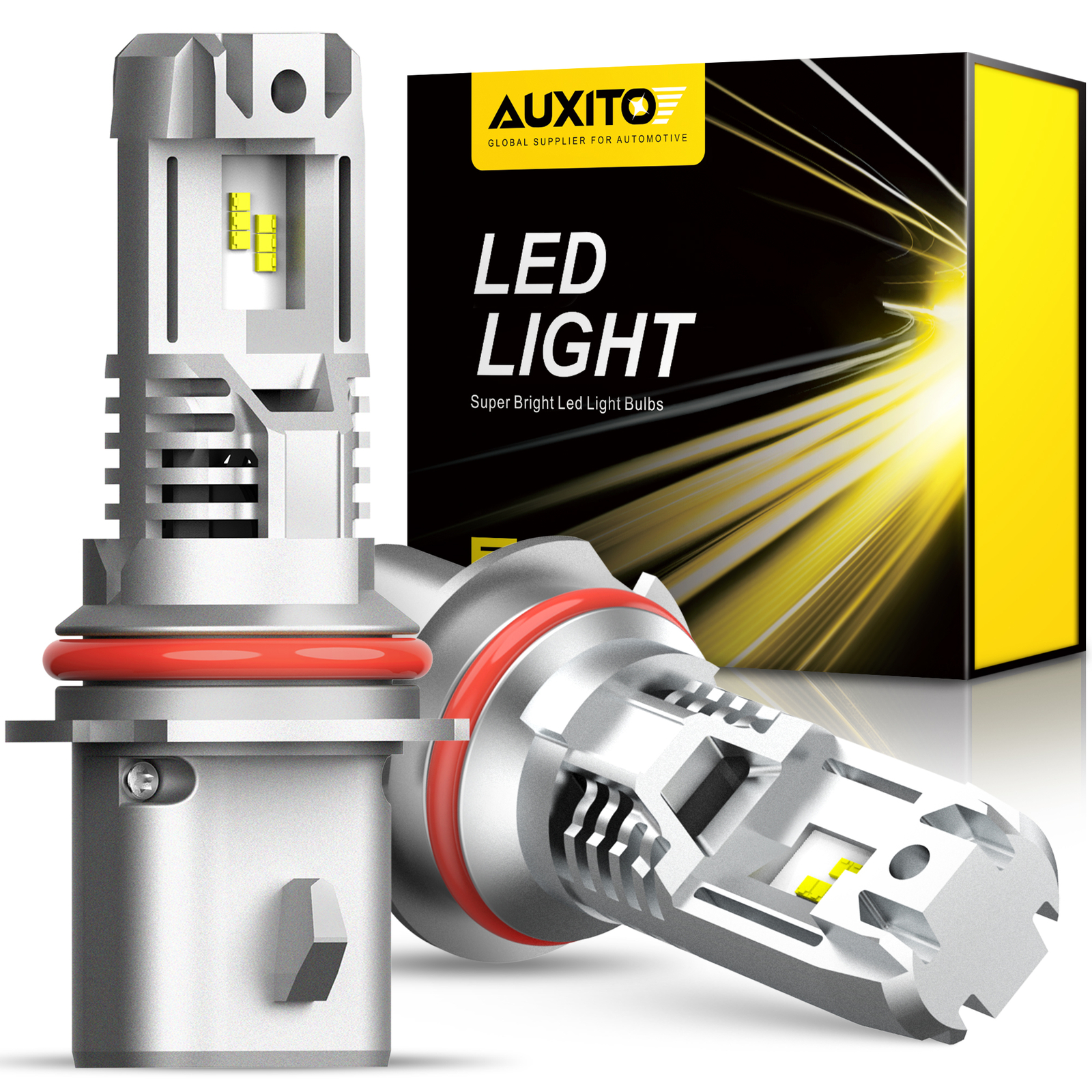 AUXITO 9004 HB1 LED Headlight Bulbs Kit High Low Beam Super Bright ...