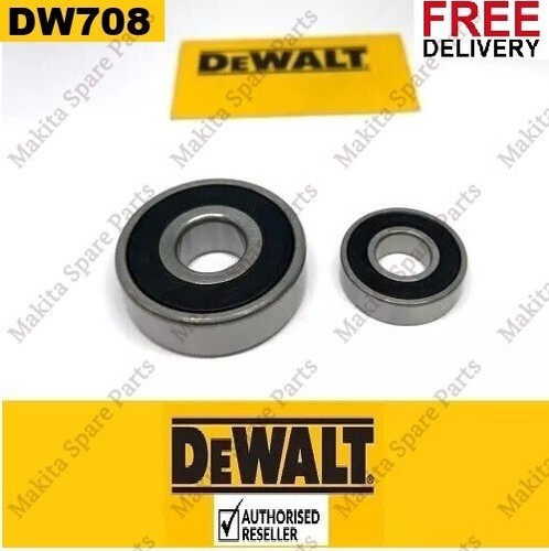 2Pcs DeWalt Fan End Armature Bearing + Front Bearing DW708 Chop Saw ...