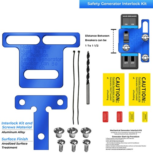 GENERATOR INTERLOCK KIT FOR EATON/CUTLER HAMMER BR SERIES 100 AMP PANEL ...