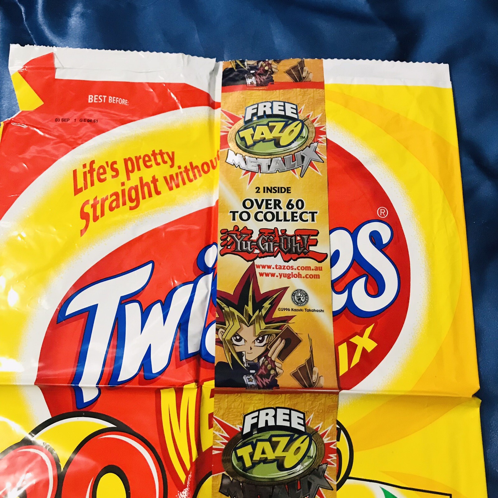 HOLY GRAIL YUGIOH Tazo Metalix HUGE Twisties Chip Packet Promotional ...
