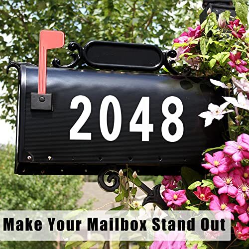 Reflective Mailbox Numbers for Outside - 30 Pcs Waterproof Mailbox ...