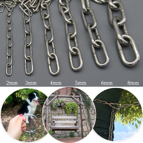 1M 304 Stainless Steel Chain Heavy Duty Welded Security Link Hanging ...