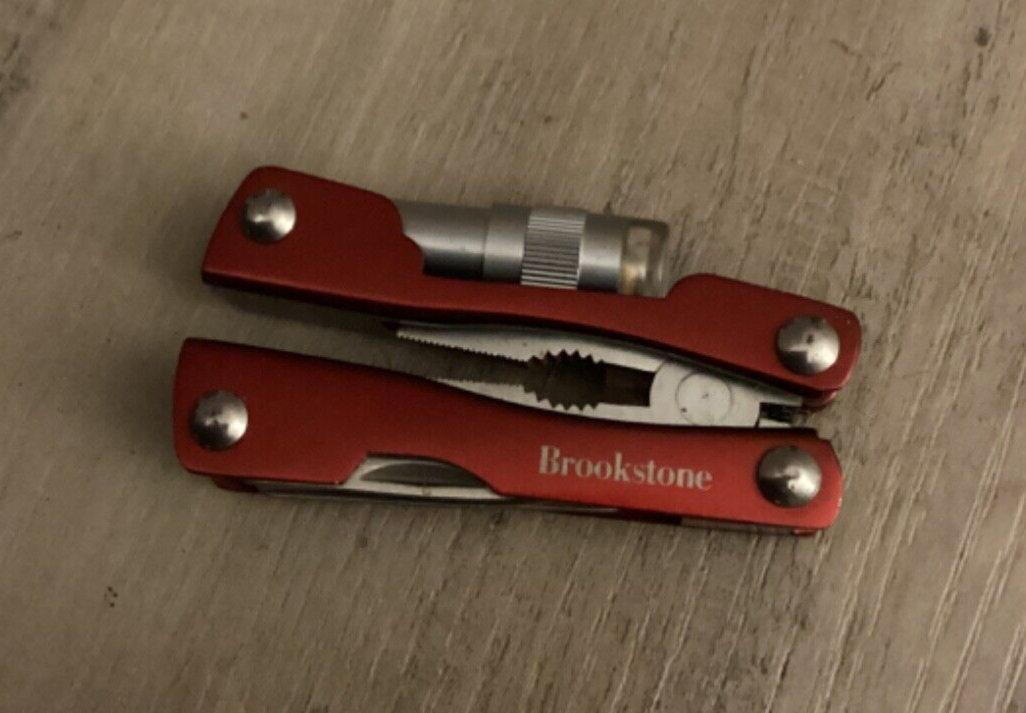 BROOKSTONE POCKET KNIFE MULTI TOOL FLASHLIGHT | eBay