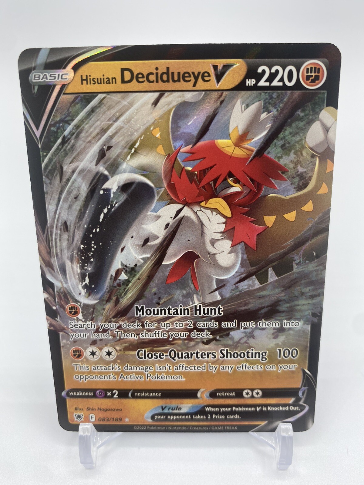 Hisuian Decidueye V 083/189 SWSH Astral Radiance Ultra Rare Holo ...