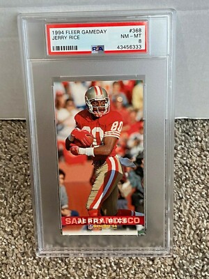 1994 Fleer Gameday #368 - JERRY RICE - PSA 8 NM-MT - SF San Francisco ...