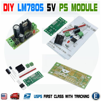 DIY KIT LM7805 L7805 Three Terminal Voltage Regulator Power Supply ...