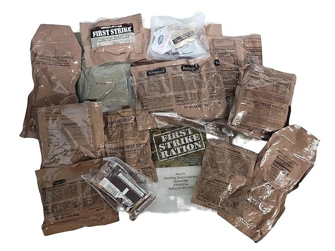 First Strike Rations [FSR CHOOSE MENU 1-9 24-hr Ration MRE INSP TEST ...