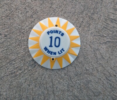 Williams Bally Gottlieb Pinball Pop Bumper Cap 10 Point When Lit Y/B | eBay