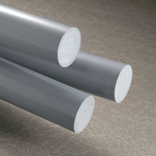 GREY PVC Round ROD 500mm to 2000mm long Plastic Rigid Engineering Bar ...
