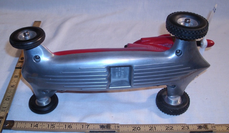 COX THIMBLE DROME PROP ROD TETHER CAR WITH METAL BODY & CHASSIS ...