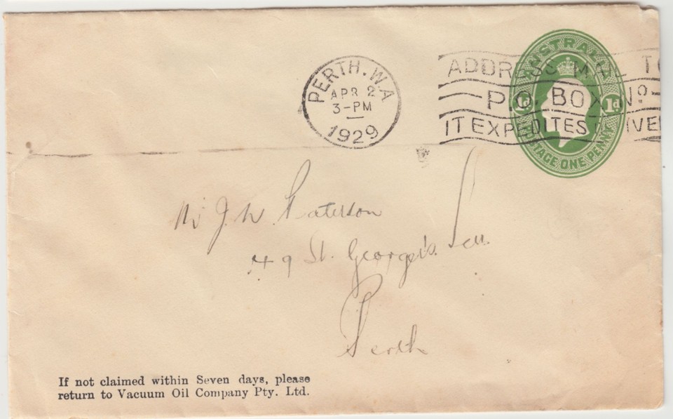 AUSTRALIA 1918/29 commercial covers SYDNEY-SWITZERLAND & PERTH-local ...