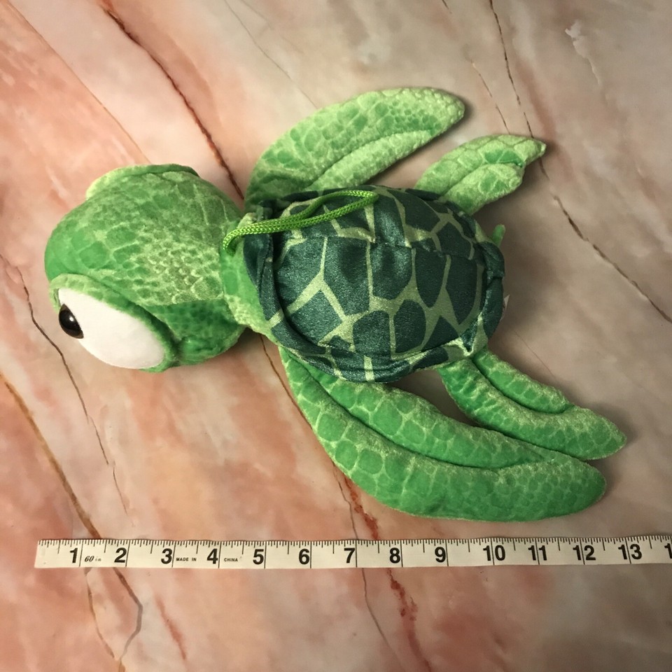 Sea Turtle Big Head Eyes Green W Loop Ideal Toys Direct Plush Stuffed ...